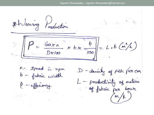Weaving calculation by Vignesh Dhanabalan | PDF | Women\'s Outerwear ...
