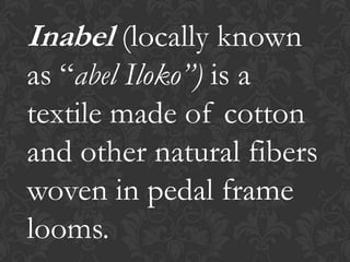 Weaving ( cordillera and region 1) | PPTX