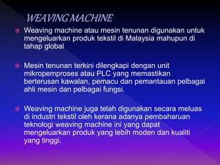 Weaving machine DAN AC motor | PPTX