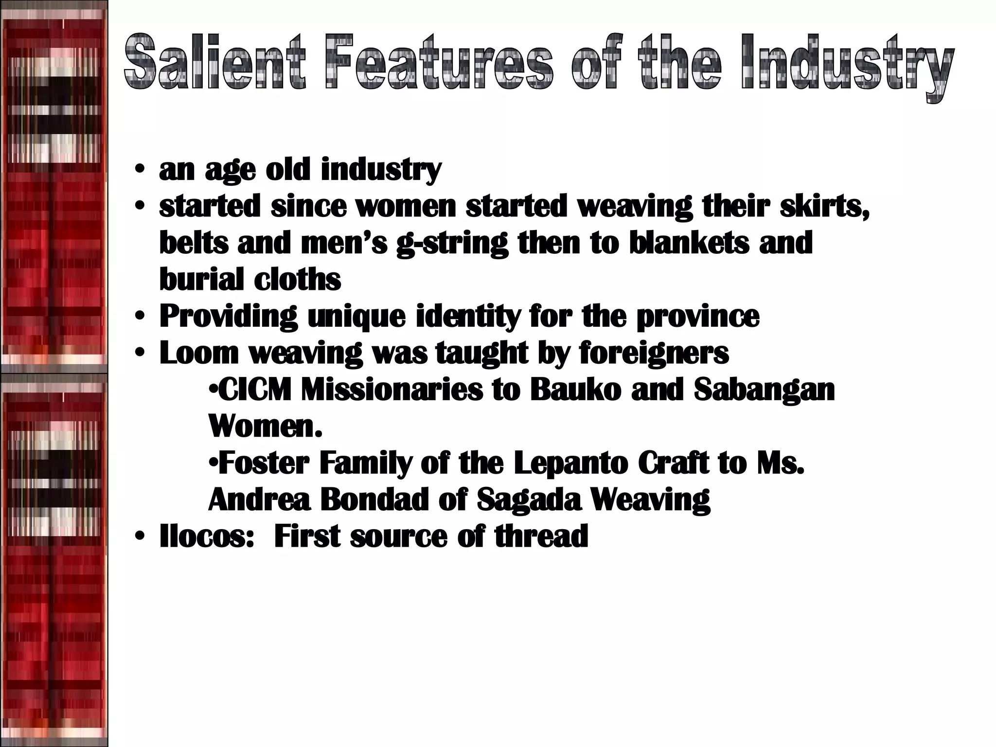 Weaving Mountain Province | PPT