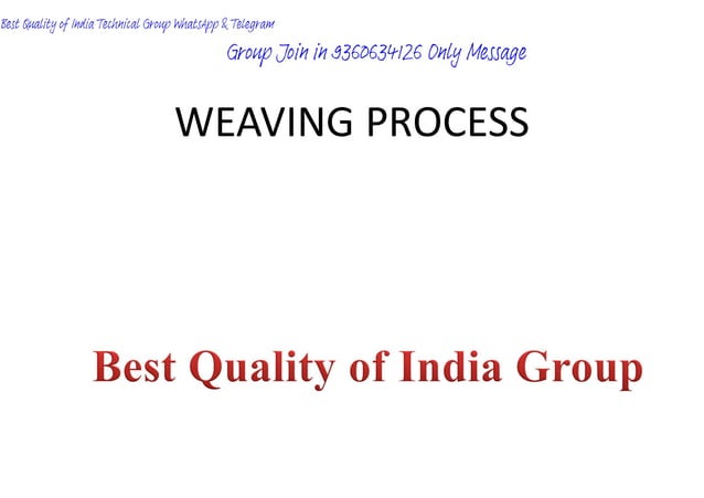 WEAVING PROCESS.pdf | Needlework | Arts and Crafts