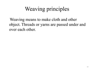 Weaving process in textile | PPTX
