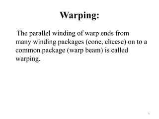 Weaving process in textile | PPTX