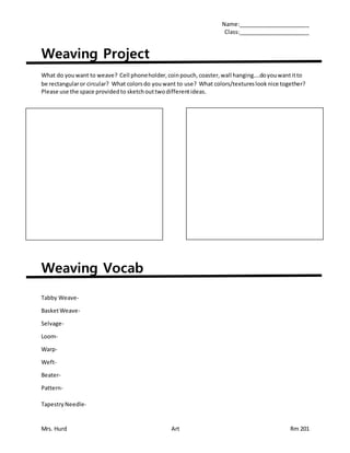 Weaving project handout | DOCX