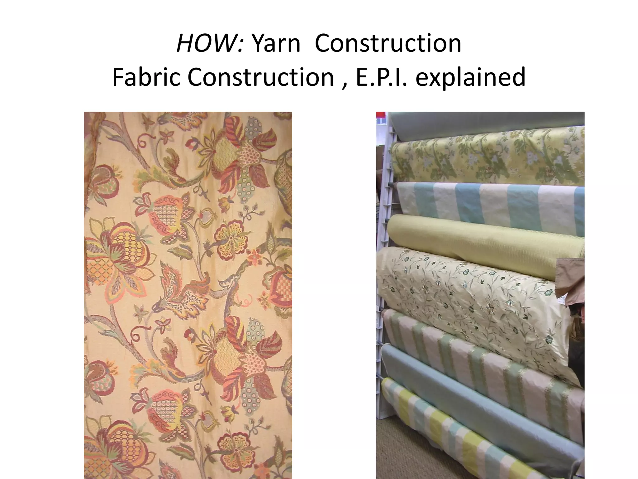 Weaving & Yarn - Construction Techniques & history | PPT