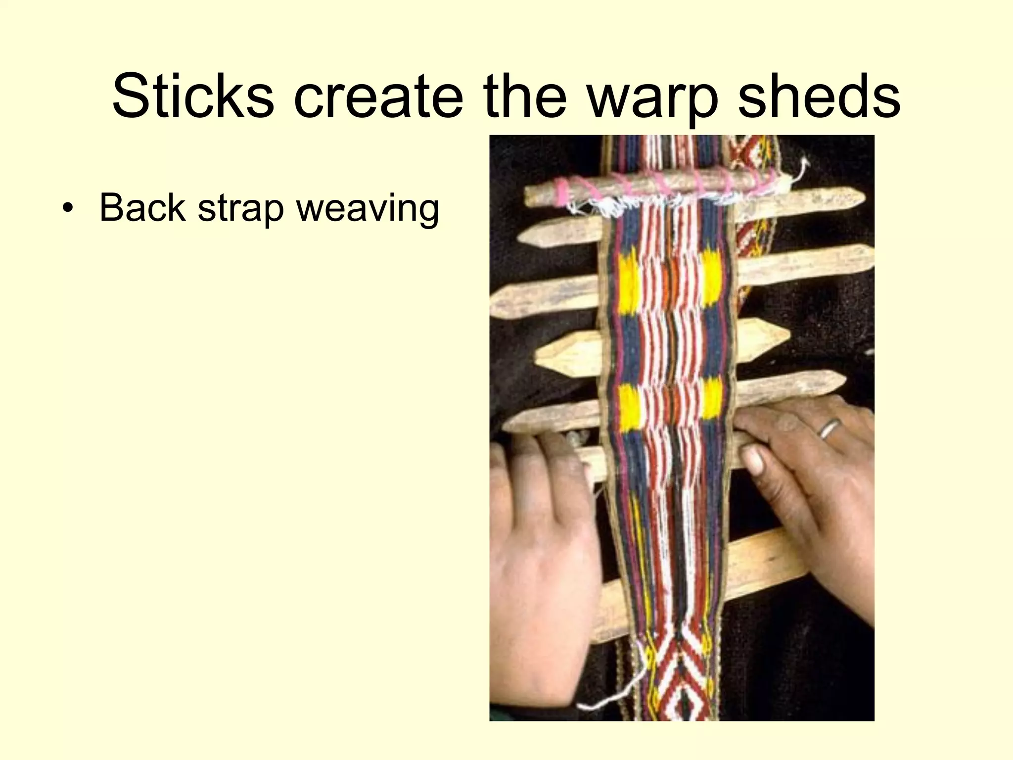 Weaving & Yarn - Construction Techniques & history | PPT