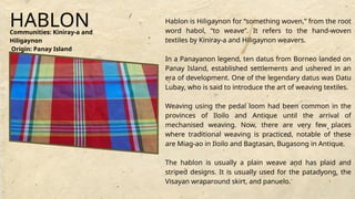 Weaving Threads in the Philippines - TEX | PPTX