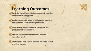 Weaving Threads in the Philippines - TEX | PPTX