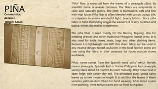 Weaving Threads in the Philippines - TEX | PPTX