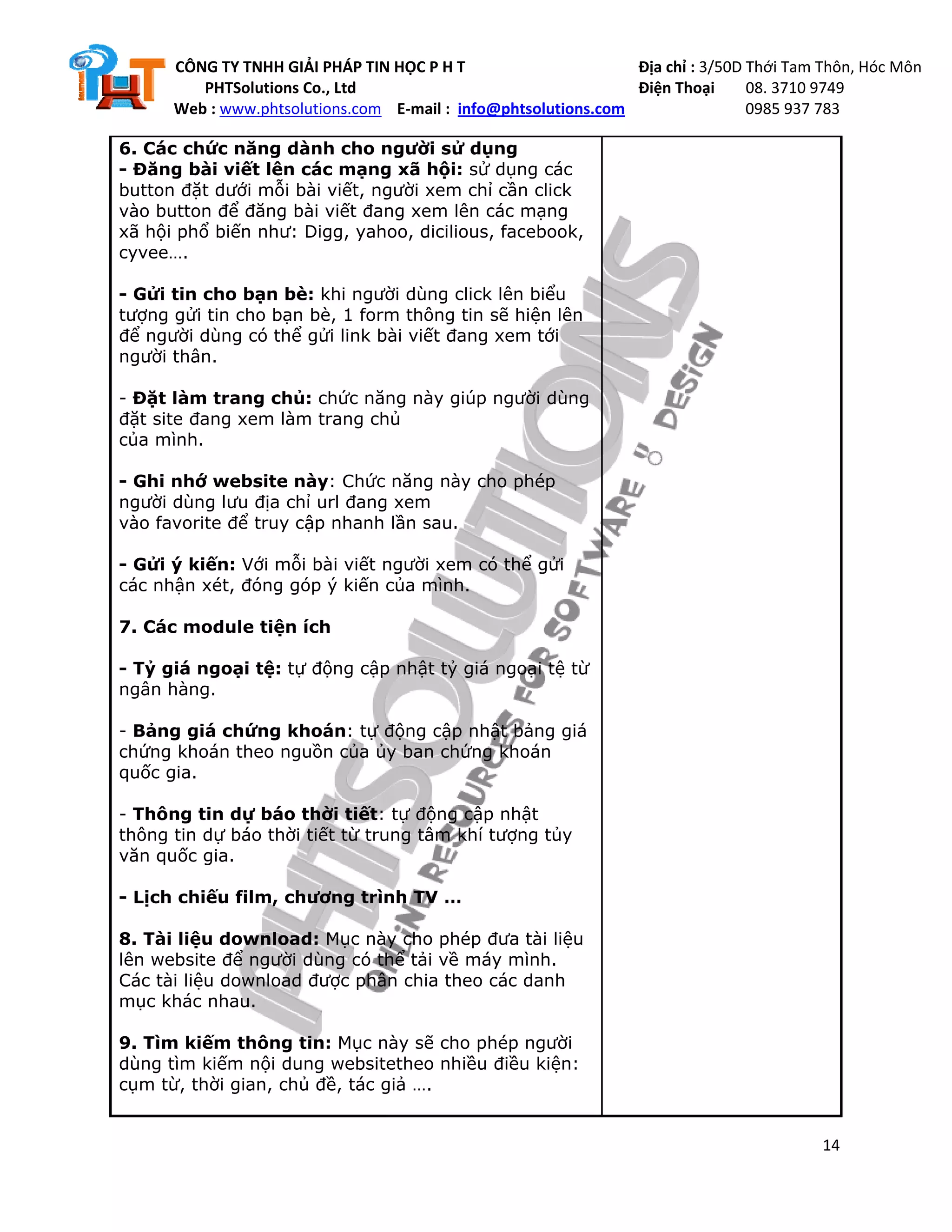 Web - template - pht - phtsolutions | PDF