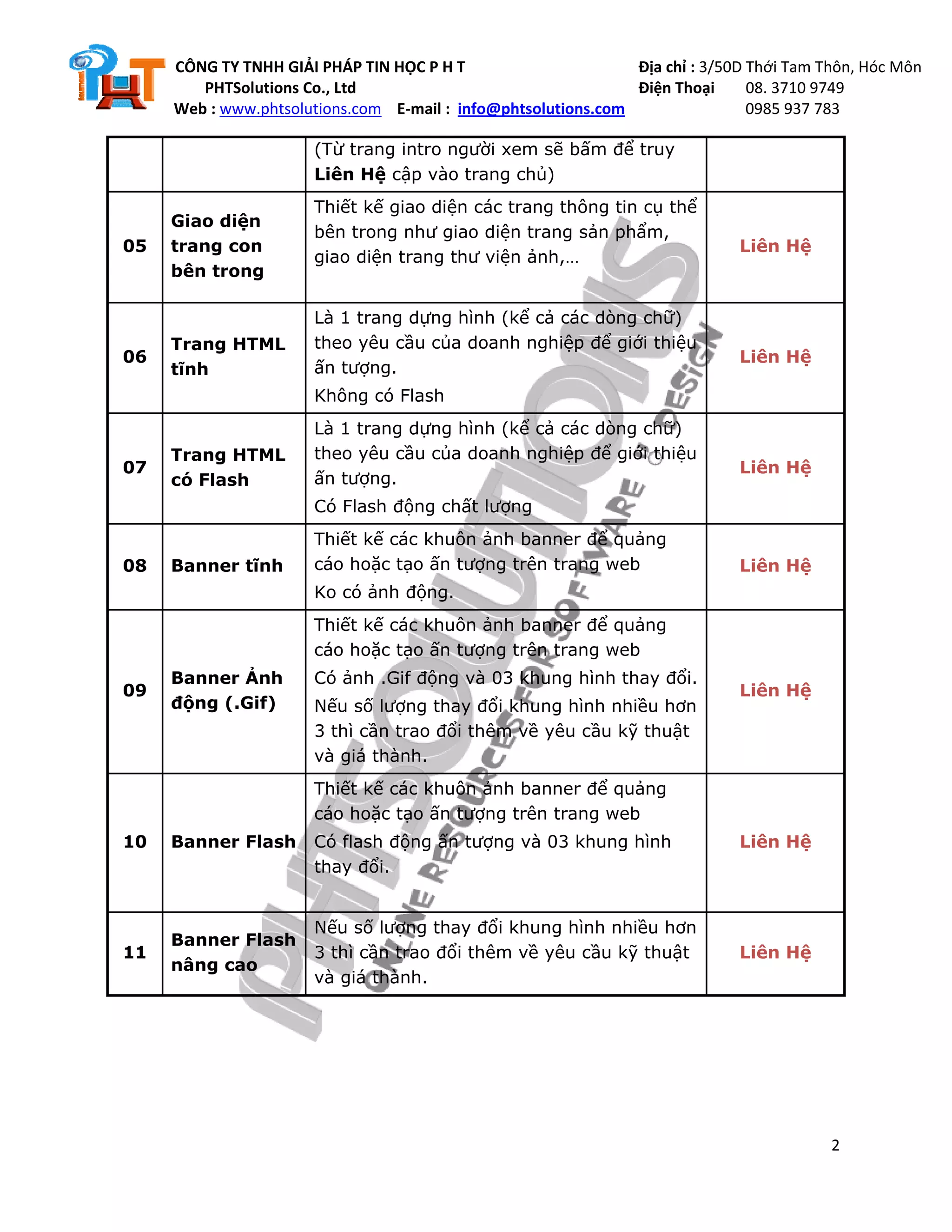 Web - template - pht - phtsolutions | PDF