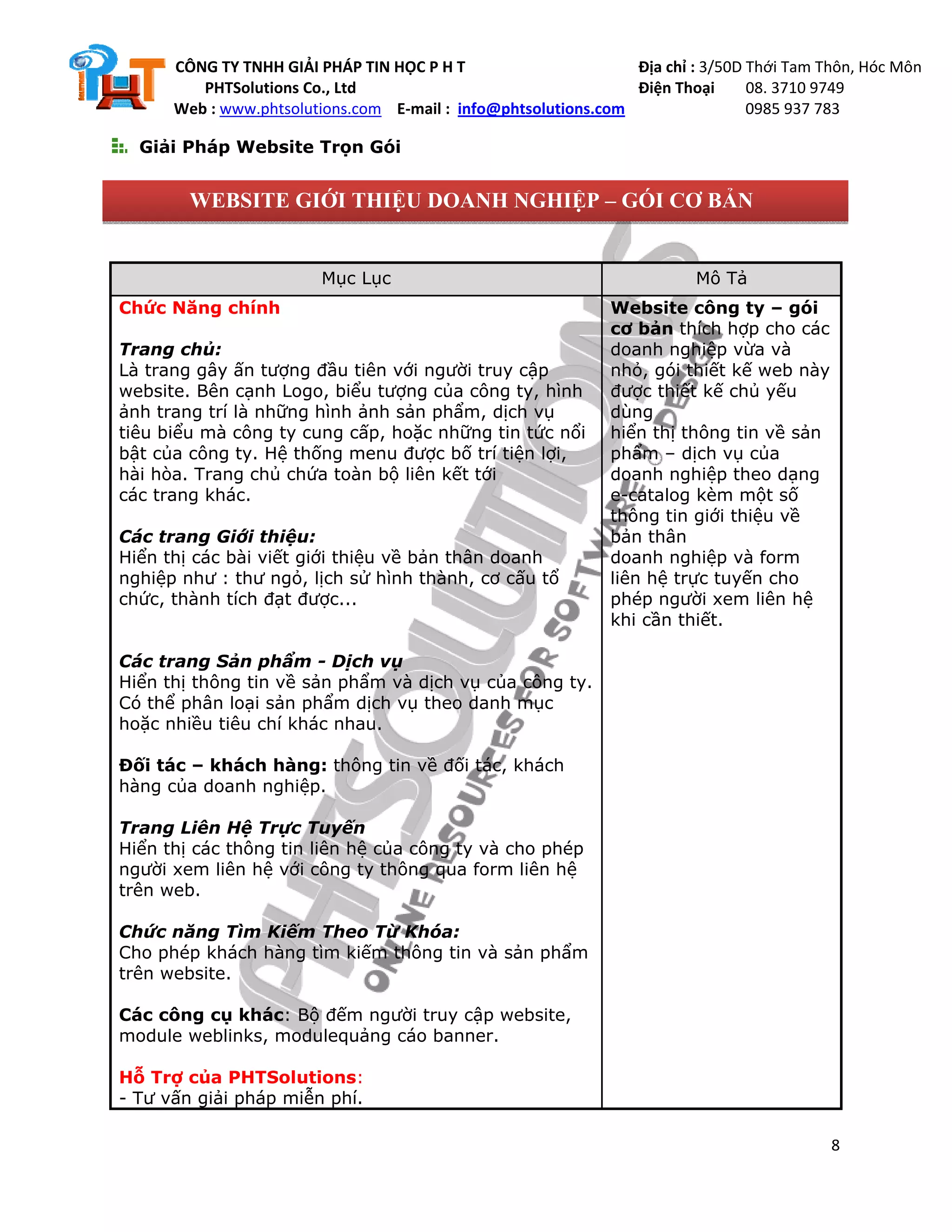 Web - template - pht - phtsolutions | PDF