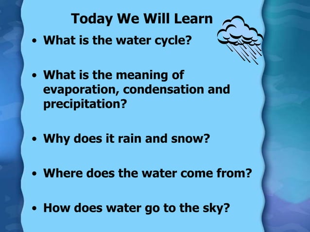 Water Cycle | PPTX
