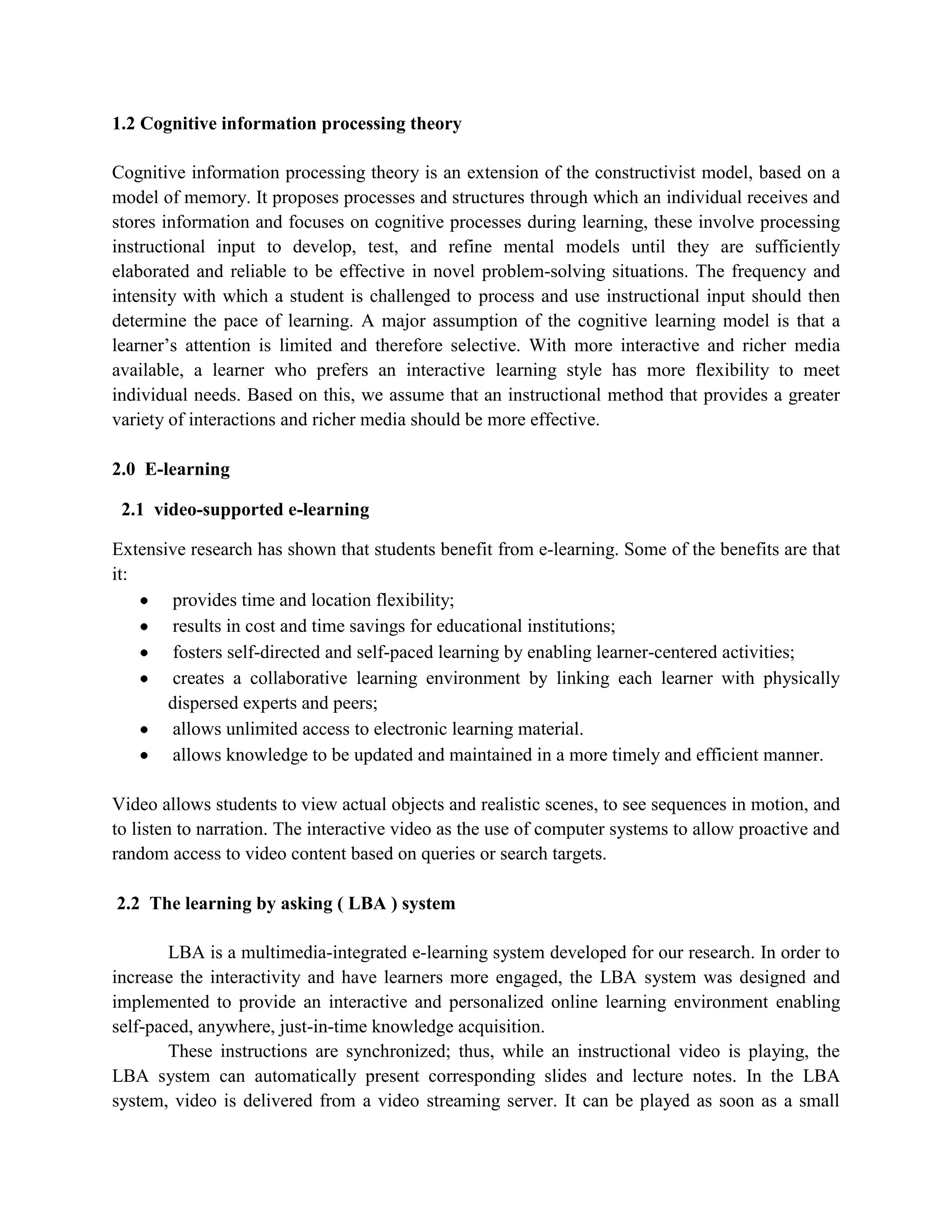 TITLE: INSTRUCTIONAL VIDEO IN E-LEARNING: ASSESSING THE IMPACT OF ...