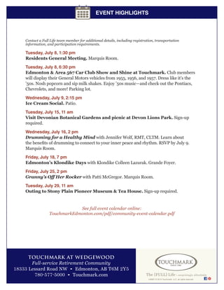 Touchmark at Wedgewood - July 2014 Newsletter | PDF