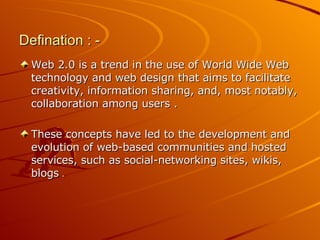 Web 2.0 | PPT