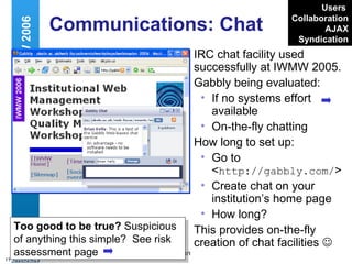 Web 2.0: Behind The Hype Panel | PPT