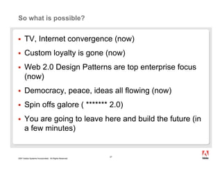 Web 2.0 Design Patterns, Models and Analysis | PPT