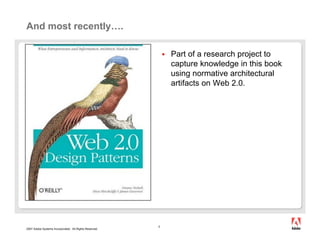 Web 2.0 Design Patterns, Models and Analysis | PPT