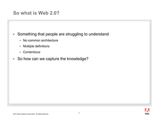 Web 2.0 Design Patterns, Models and Analysis | PPT