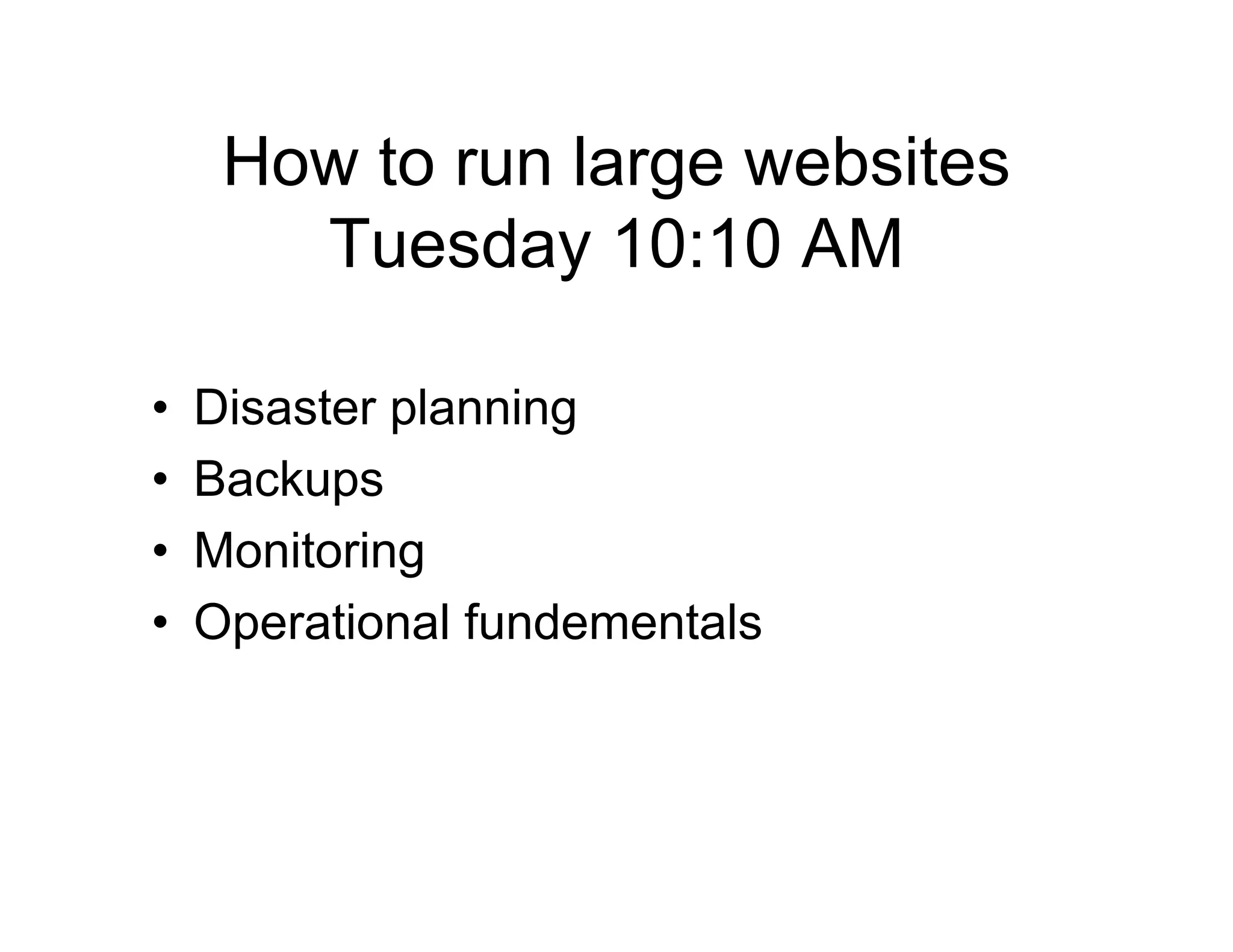 Web 2.0 Performance and Reliability: How to Run Large Web Apps | PPT