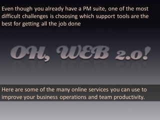 Web 2.0 Tools For Project Management