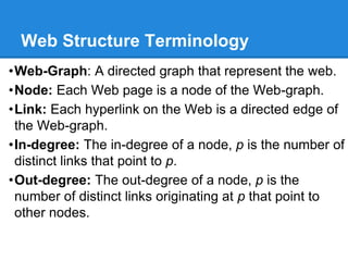 Web mining (structure mining) | PPTX