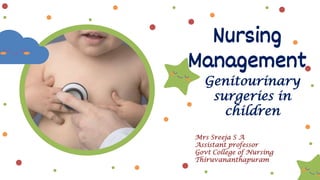 Nursing management of genito urinary disorders in children | PPTX