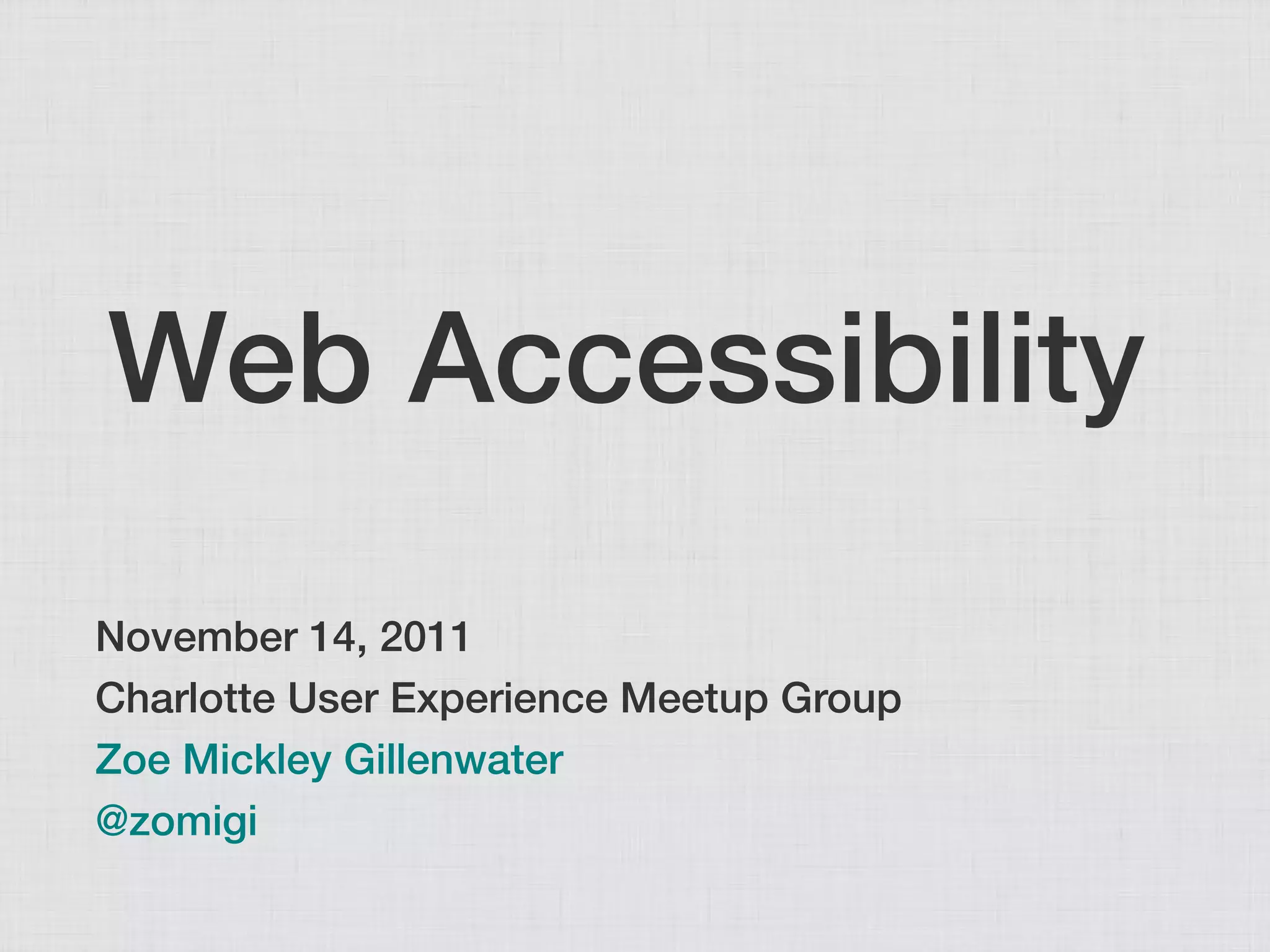 Web Accessibility | PPT