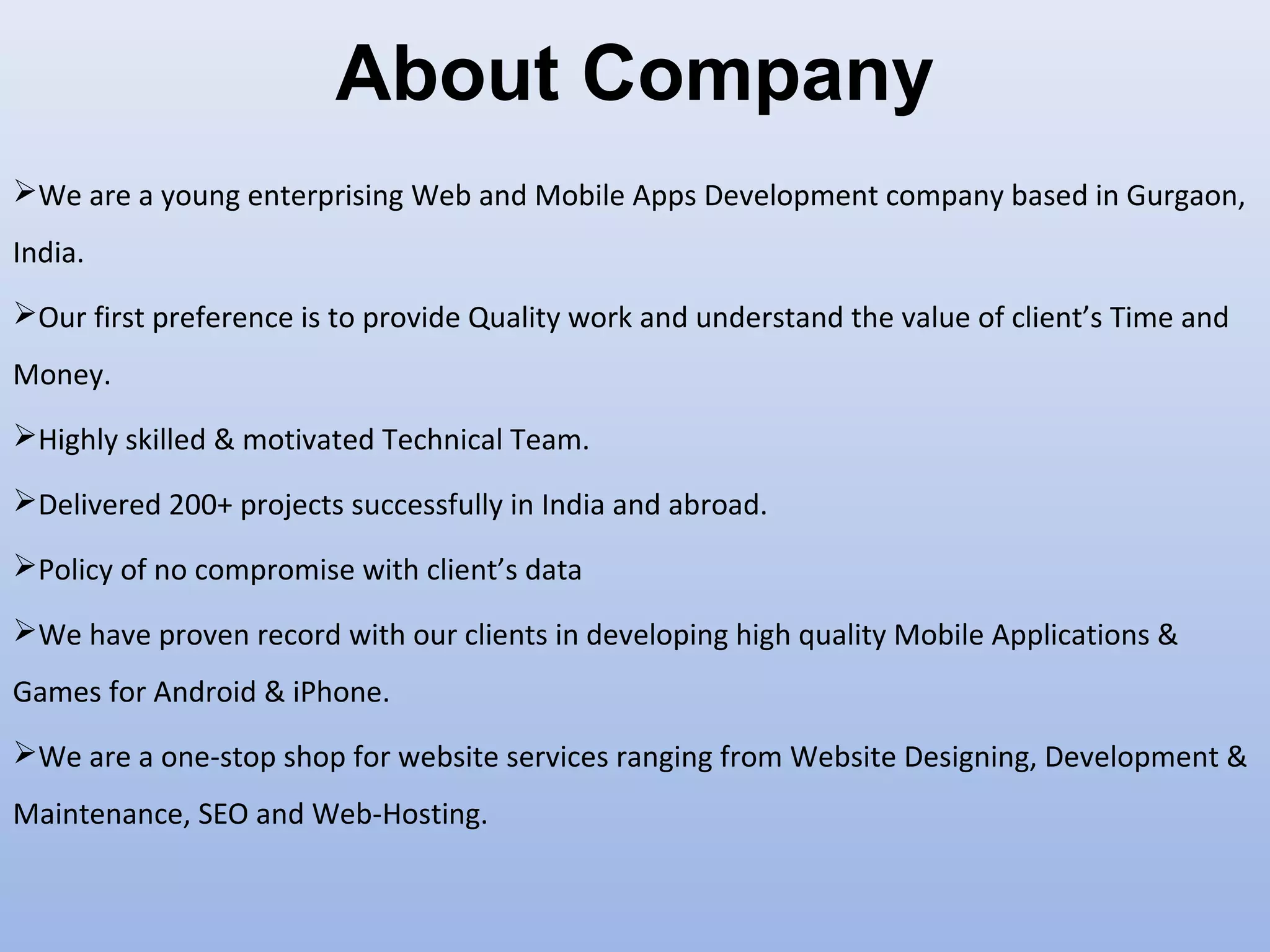 Web And Mobile Application Portfolio Ppt