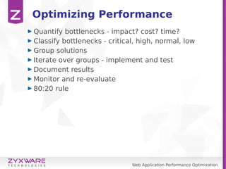 Web Application Performance Audit and Optimization | PPT