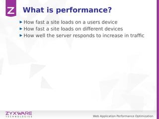 Web Application Performance Audit and Optimization | PPT
