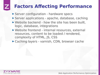 Web Application Performance Audit and Optimization | PPT