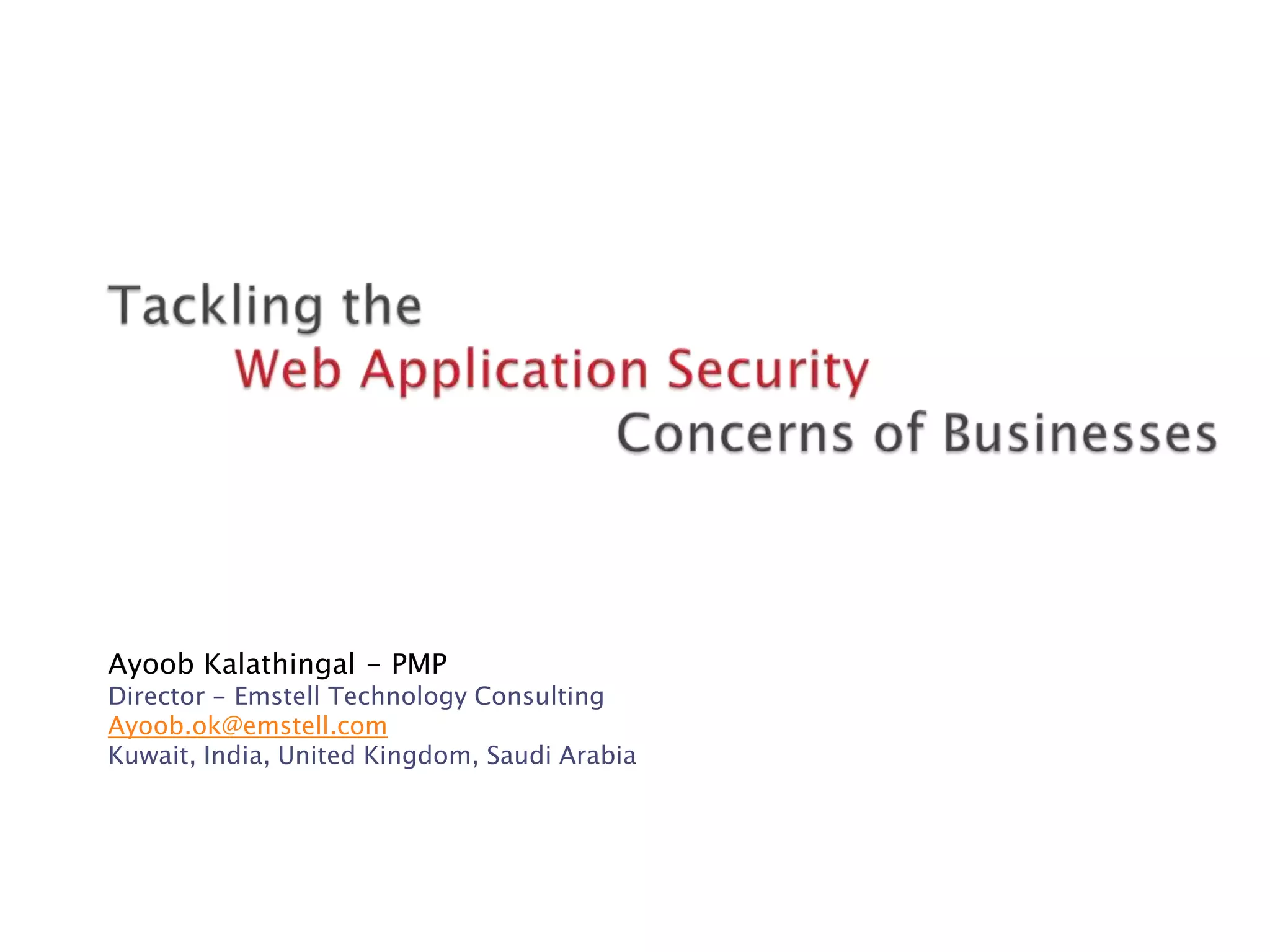 Web Application Security Testing Ppt
