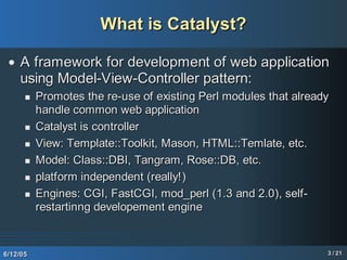 Web applications with Catalyst | PPT