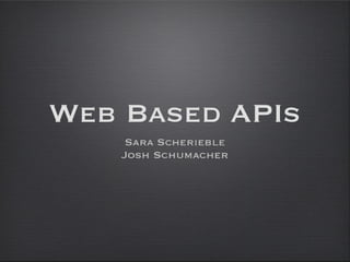 Web Based APIs | PDF