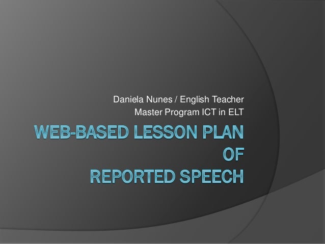 WEB-BASED LESSON PLAN | Daniela NUNES