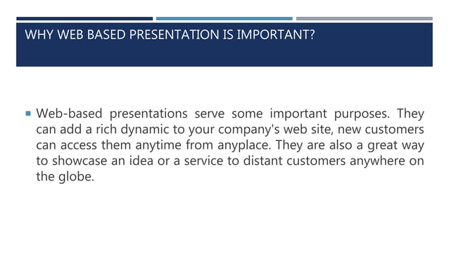 WEB-BASED PRESENTATION.pptx | Web Design and HTML | Internet