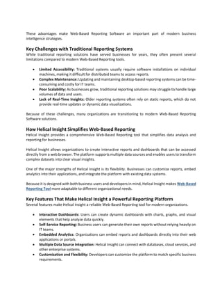 Web-Based Reporting Software Explained Why Helical Insight Is a Smart ...