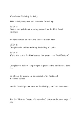 Web-Based Training ActivityThis activity requires you to do th.docx