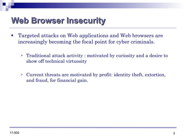 Web browser privacy and security | PPT