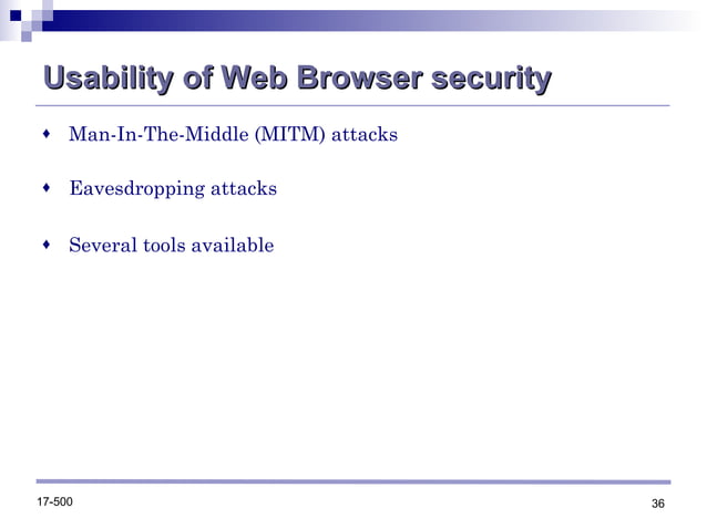 Web browser privacy and security | PPT