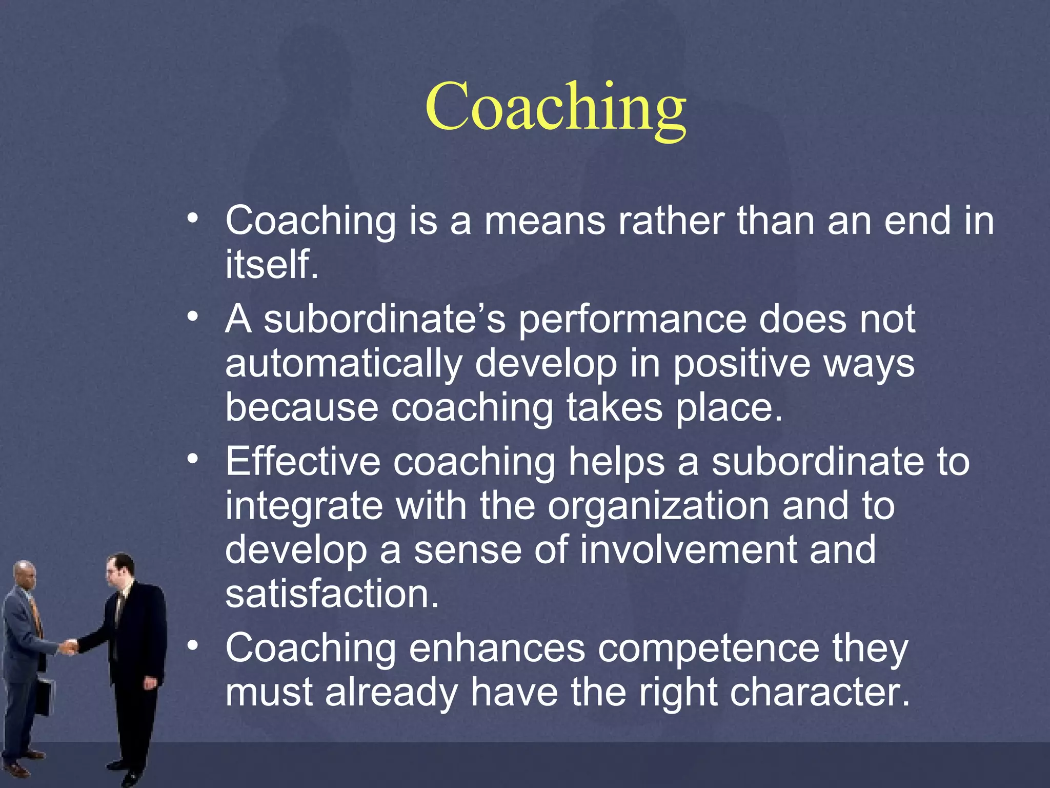Improving your staff using coaching and counseling techniques | PPT
