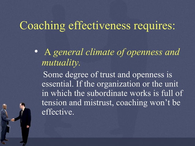Improving your staff using coaching and counseling techniques | PPT