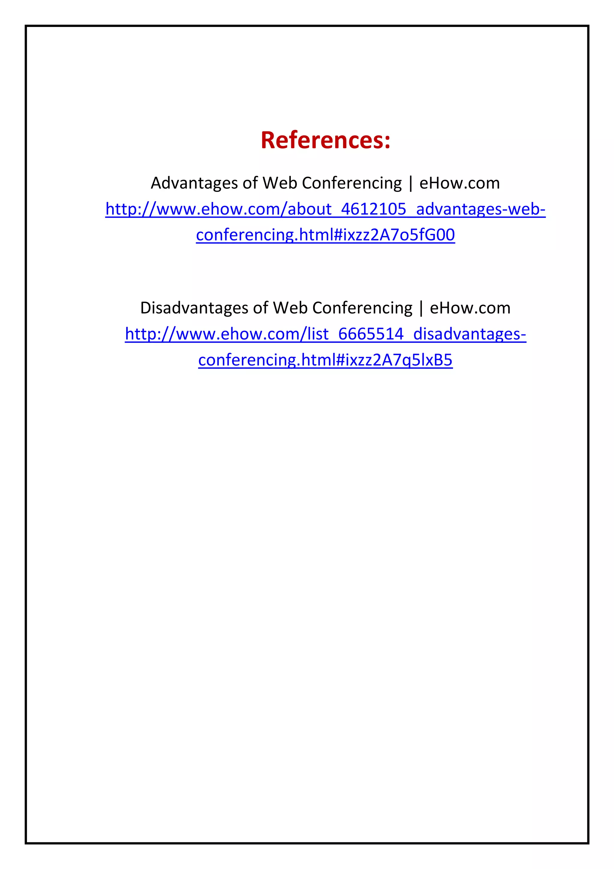 Web Conferencing Pdf Web Conferencing Computer Software And Applications