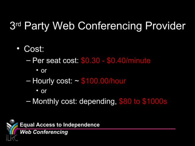 Web Conferencing.ppt | Web Conferencing | Computer Software and Applications