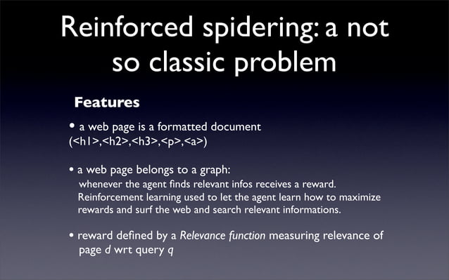 Web Crawling and Reinforcement Learning | PPT