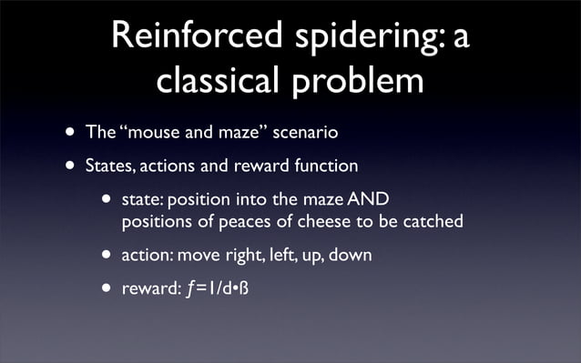 Web Crawling and Reinforcement Learning | PPT