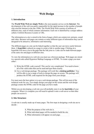 Web Design Notes | PDF