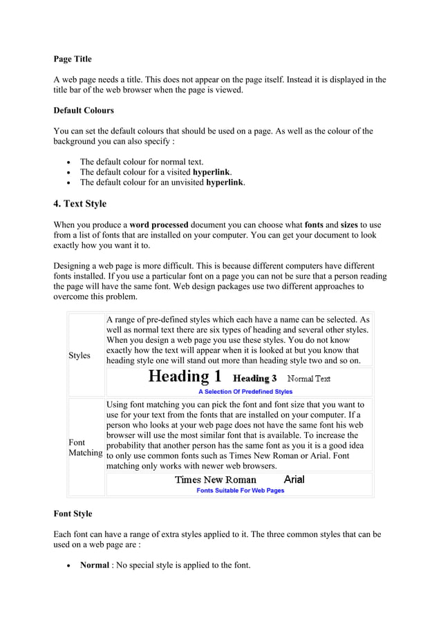 Web Design Notes